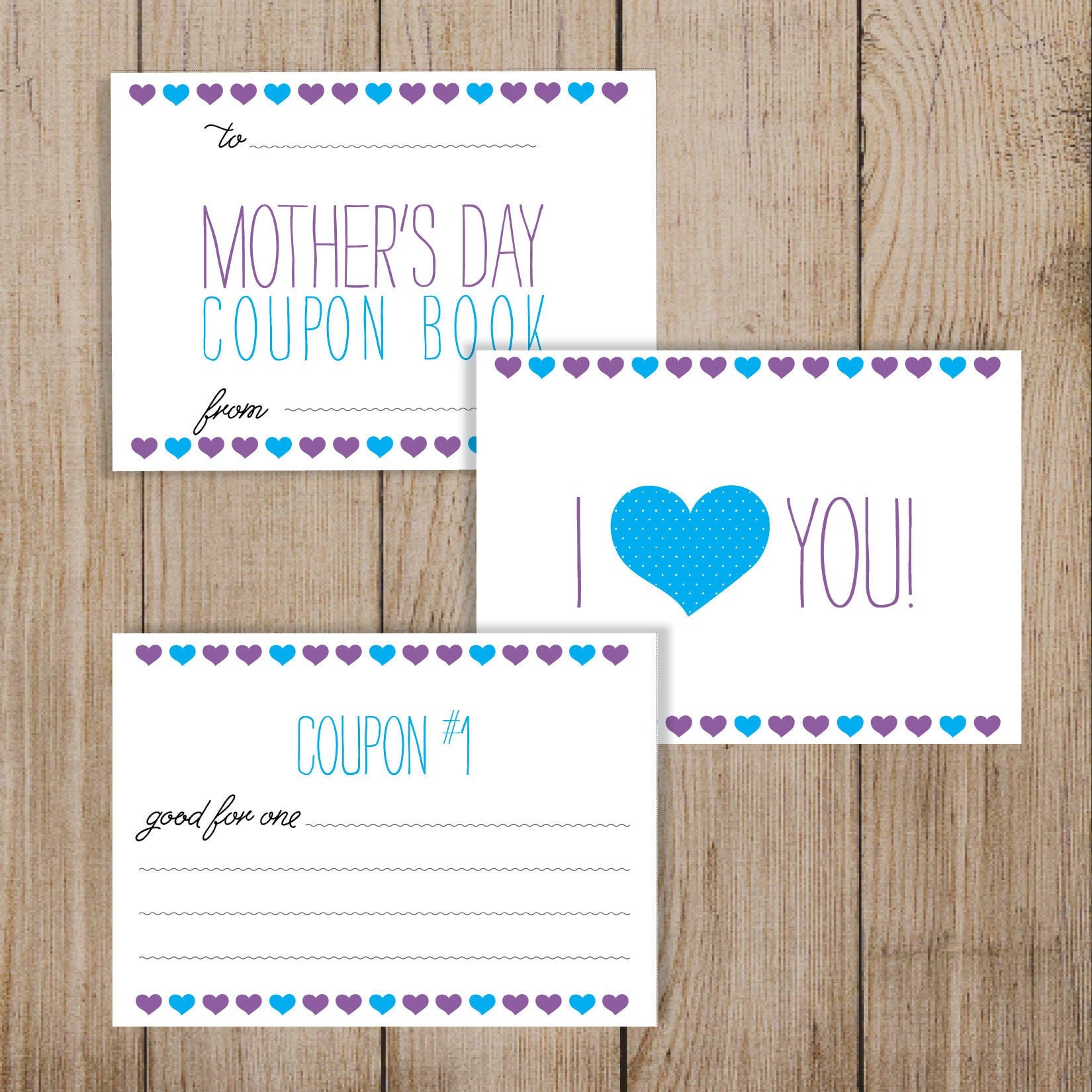 Printable Mother's Day Coupon Book. DIY Mom's Gift. Editable PDF ...