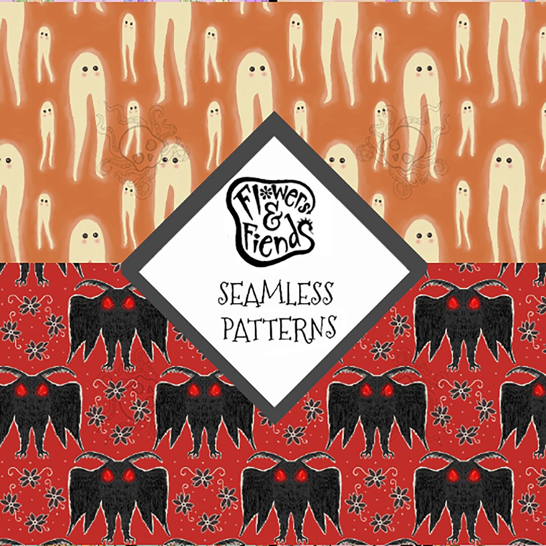 Crypids! Fresno Nightcrawlers \ Mothman Seamless Patterns PNG (up to ...