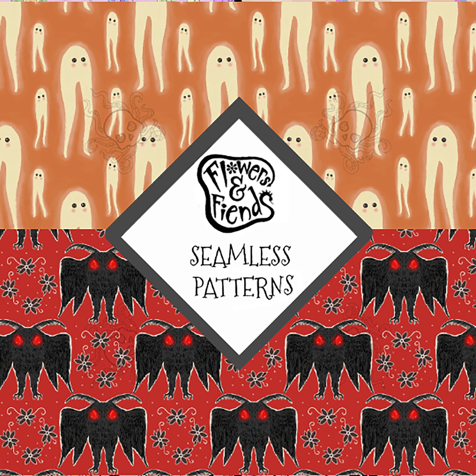Crypids! Fresno Nightcrawlers \ Mothman Seamless Patterns PNG (up to ...