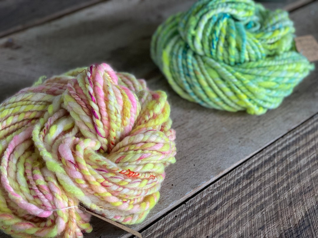 Neon Yarn, Hand Spun, Bright Yarn, Bulky/super Bulky, Art Yarn - Etsy