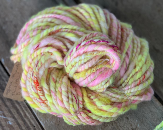 Neon Yarn, Hand Spun, Bright Yarn, Bulky/super Bulky, Art Yarn - Etsy