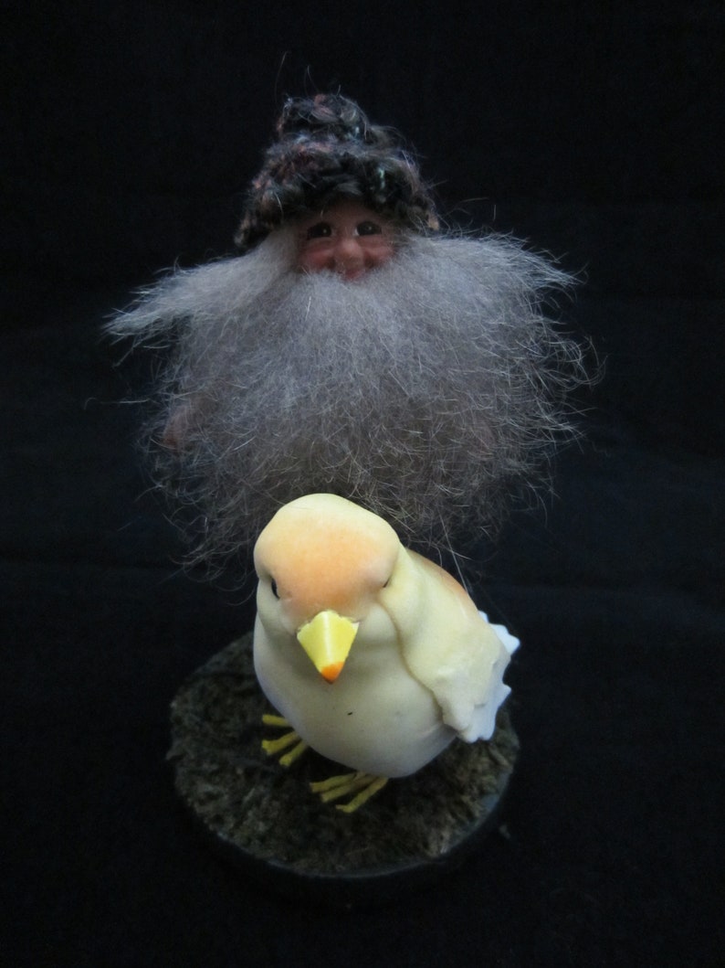 Ooak 358 Unique Tiny Elf With a Chick, Original Design Polymer Clay ...