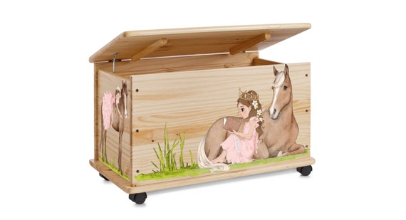 Toy Box Horse Dream Girl Toy Box Wooden Box Children s Room Decoration Personalizable Etsy