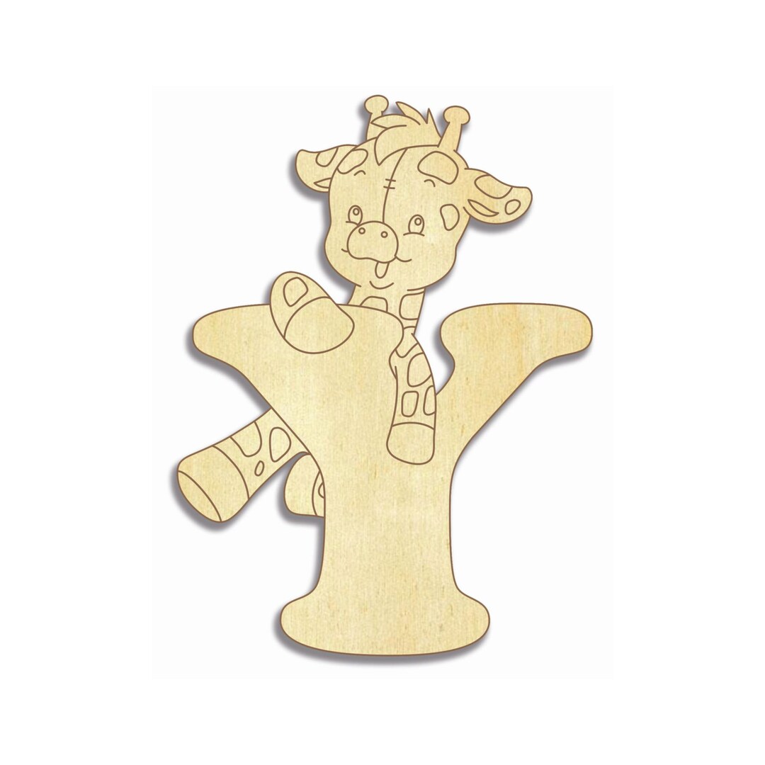 Wooden Letter Giraffe Y Letter Animals Nursery Wooden Letter Wooden ...