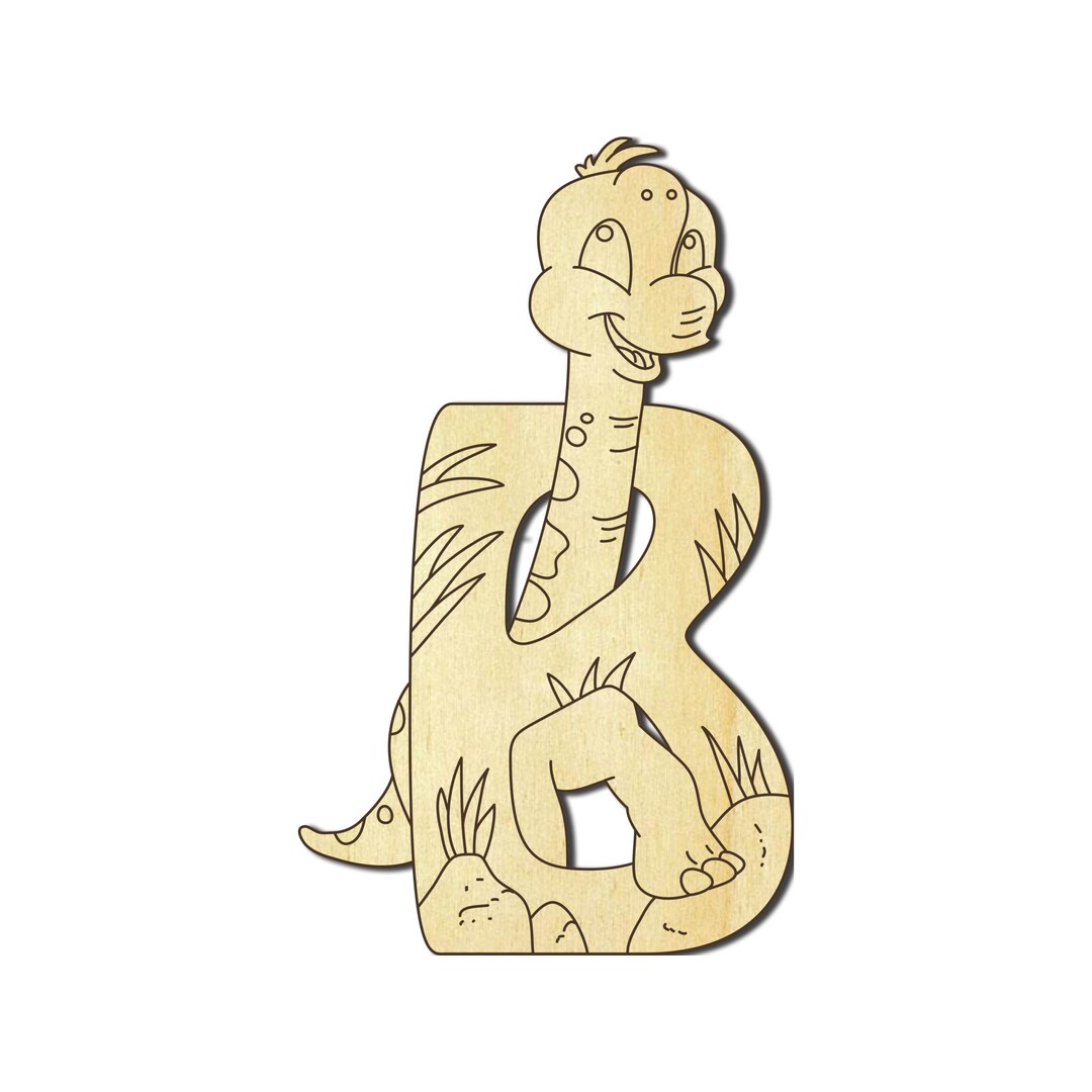 Wooden Letter Dinosaur B Letter Animals Nursery Wooden Letter Wooden ...