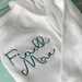 1 Hand-stitched Cursive Hannah Font Name Gerber Onesie®™ - Etsy