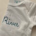 1 Hand-stitched Cursive Hannah Font Name Gerber Onesie®™ - Etsy