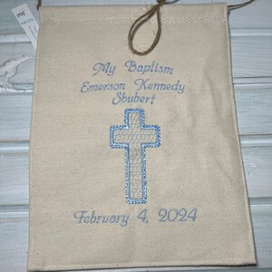 Small 8x11 First Holy Communion Braided Cross Custom Embroidered ...