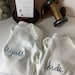 1 Hand-stitched Cursive Hannah Font Name Gerber Onesie®™ - Etsy
