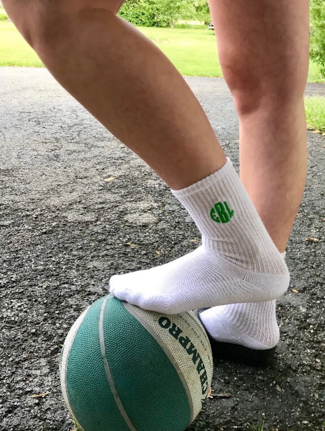 1 Pair Teen Women's Team Cheer Socks Cotton Monogrammed Crew or Ankle ...