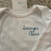 1 Hand-stitched Cursive Hannah Font Name Gerber Onesie®™ - Etsy
