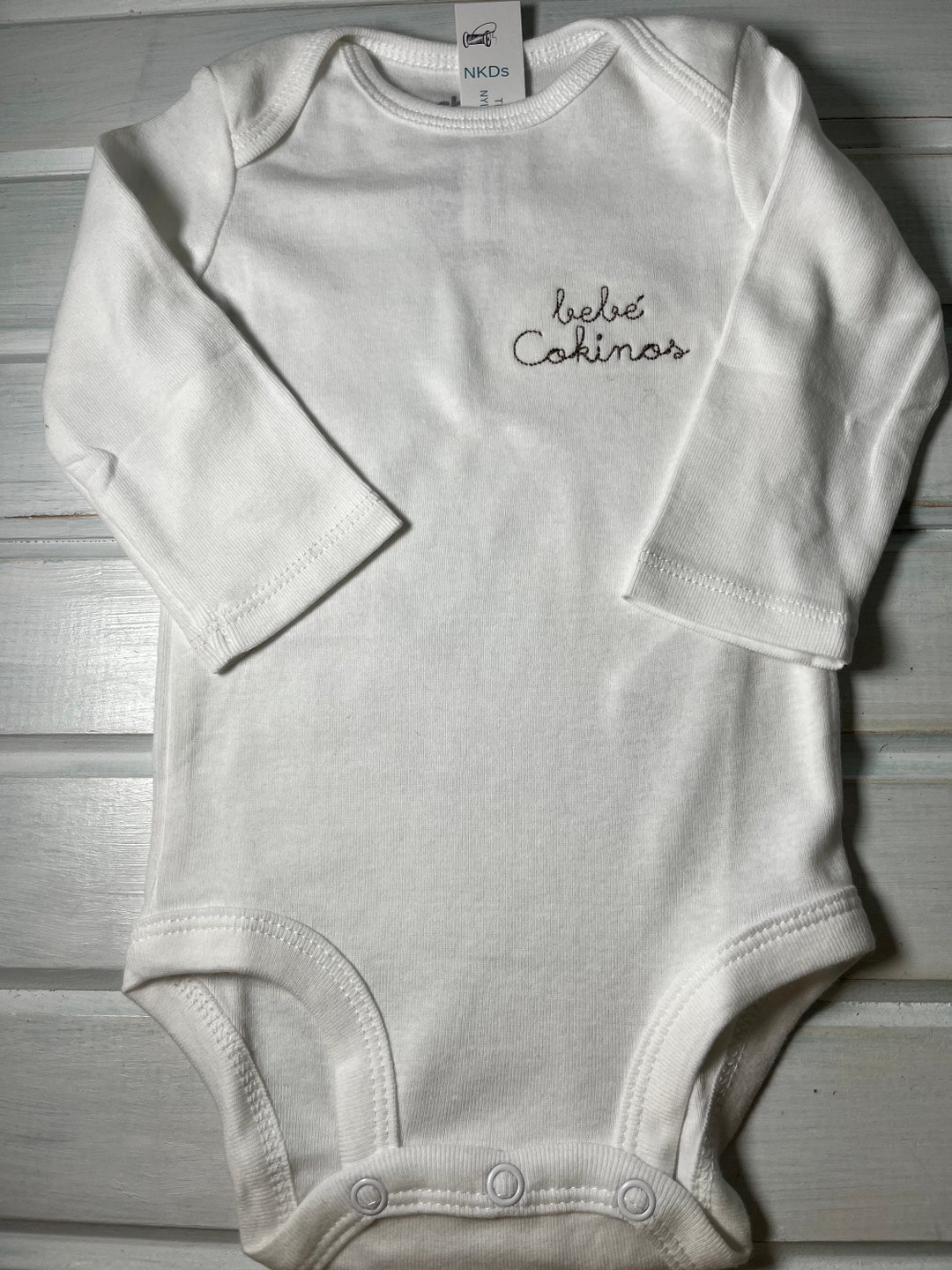 1 Hand-stitched Cursive Hadley Machine Font Name Gerber Onesie ...