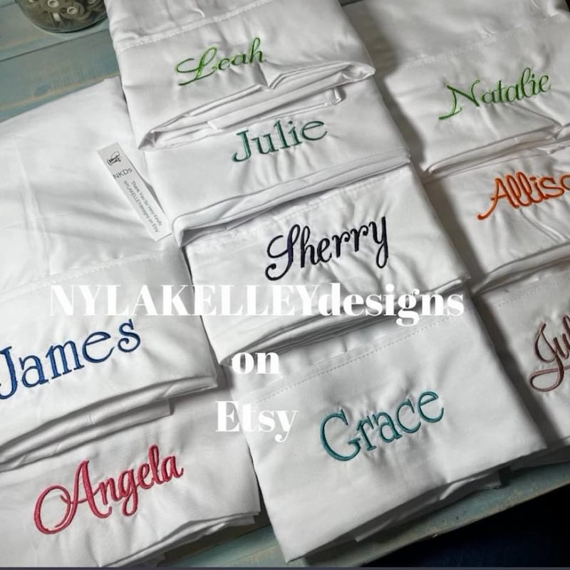 Monogram Pillowcases - Etsy