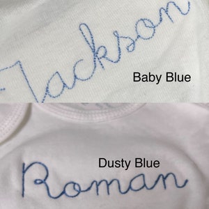 1 Unisex Hand-stitched Cursive Hadley Font Name Gerber Onesie®™ Preemie ...