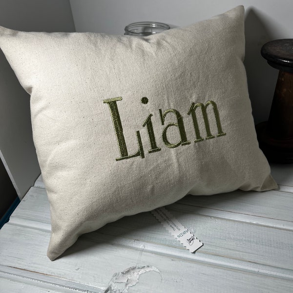 Embroidered Name Baby Pillow - Etsy