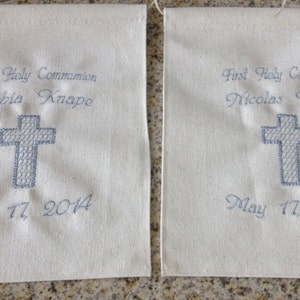 Small 8x11 First Holy Communion Braided Cross Custom Embroidered ...