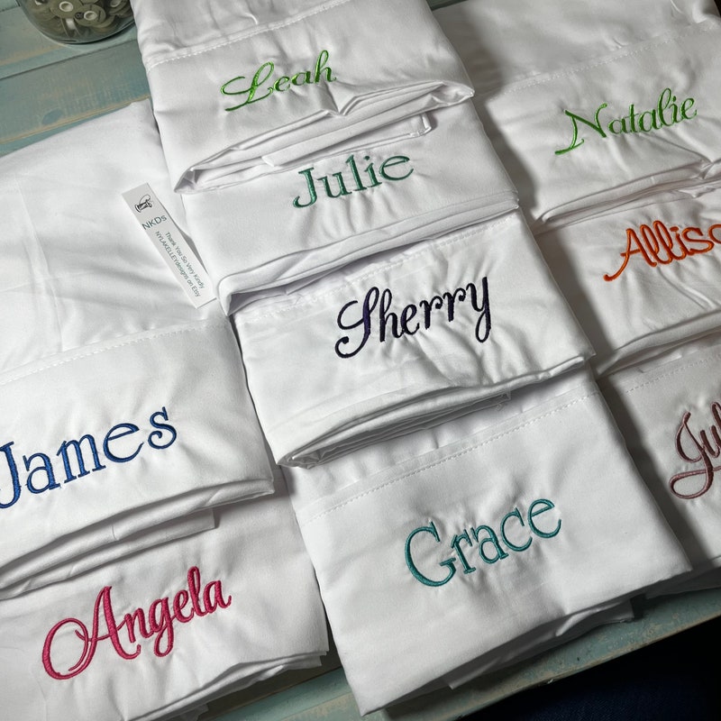 Embroidered Pillow Cases - Etsy