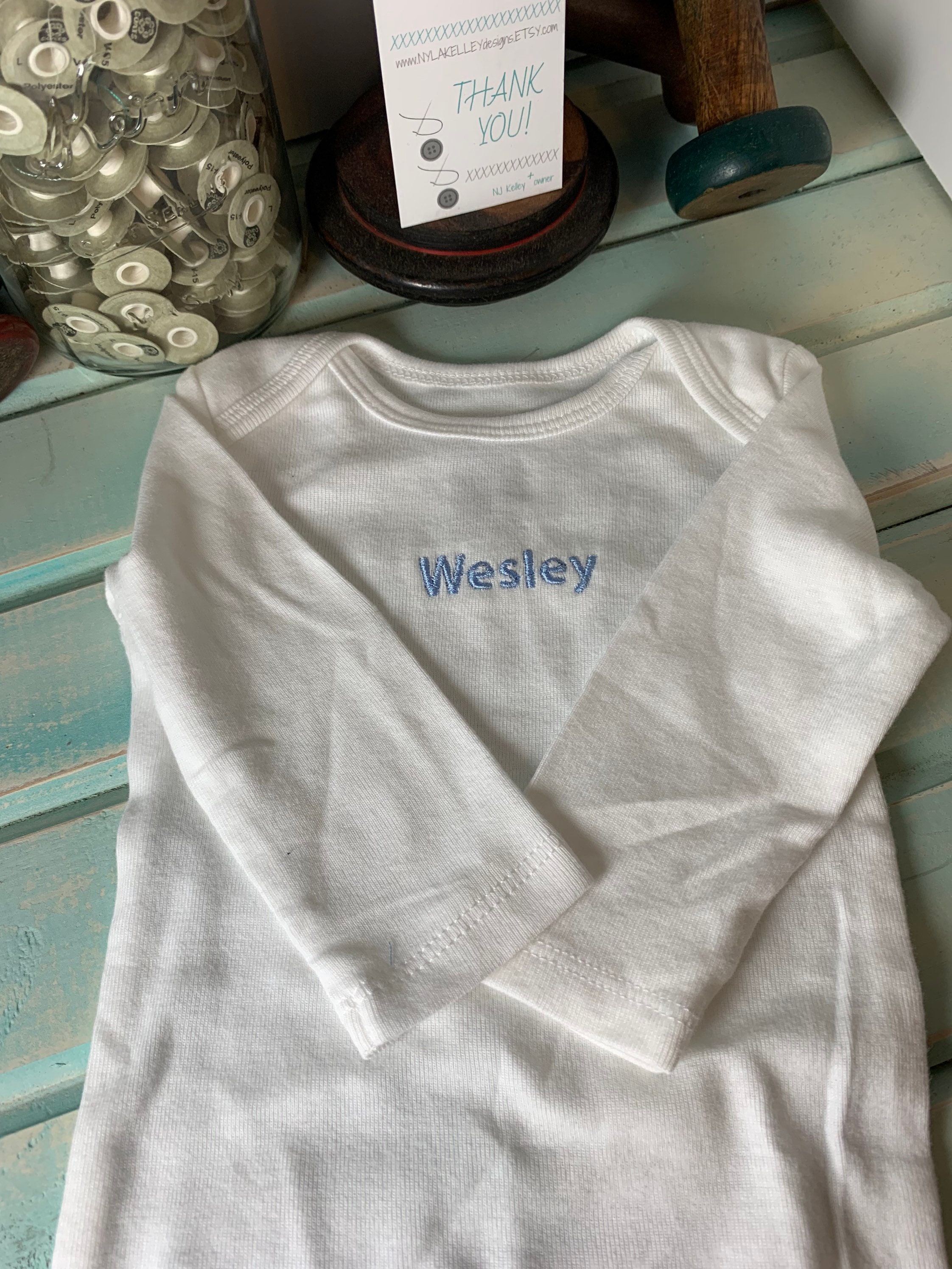 1 Left Corner Pocket Full Block Font Name Gerber Onesie®™ Preemie ...