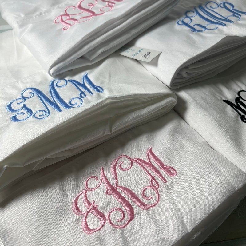 Monogram Pillowcases - Etsy