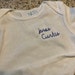 1 Hand-stitched Cursive Hannah Font Name Gerber Onesie®™ - Etsy