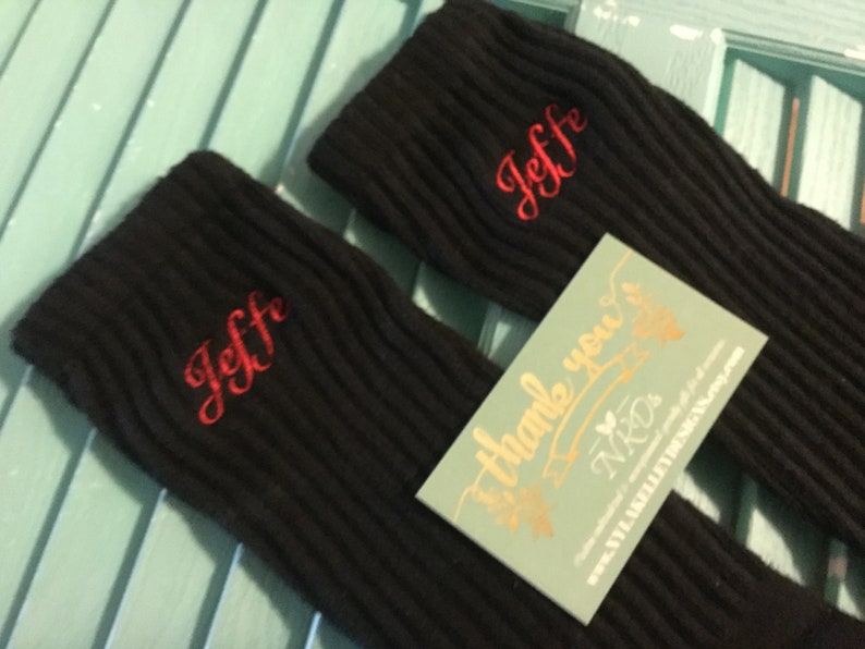 1 pr Men's Casual Cotton Ribbed Top Monogrammed Black or | Etsy