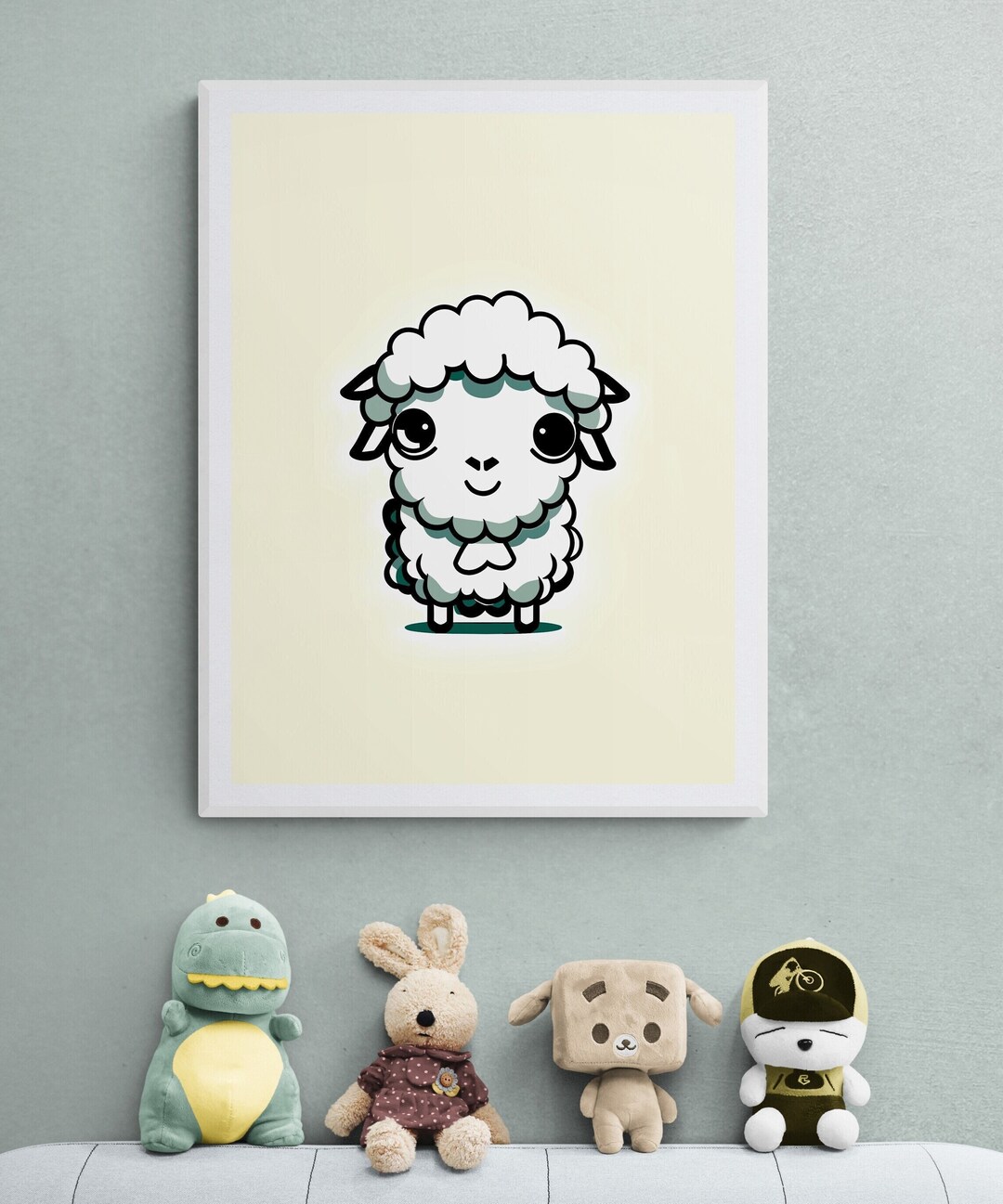 Baby Sheep Drawing Downloadable Art Print, Cute Poster, Little Lamb Art ...