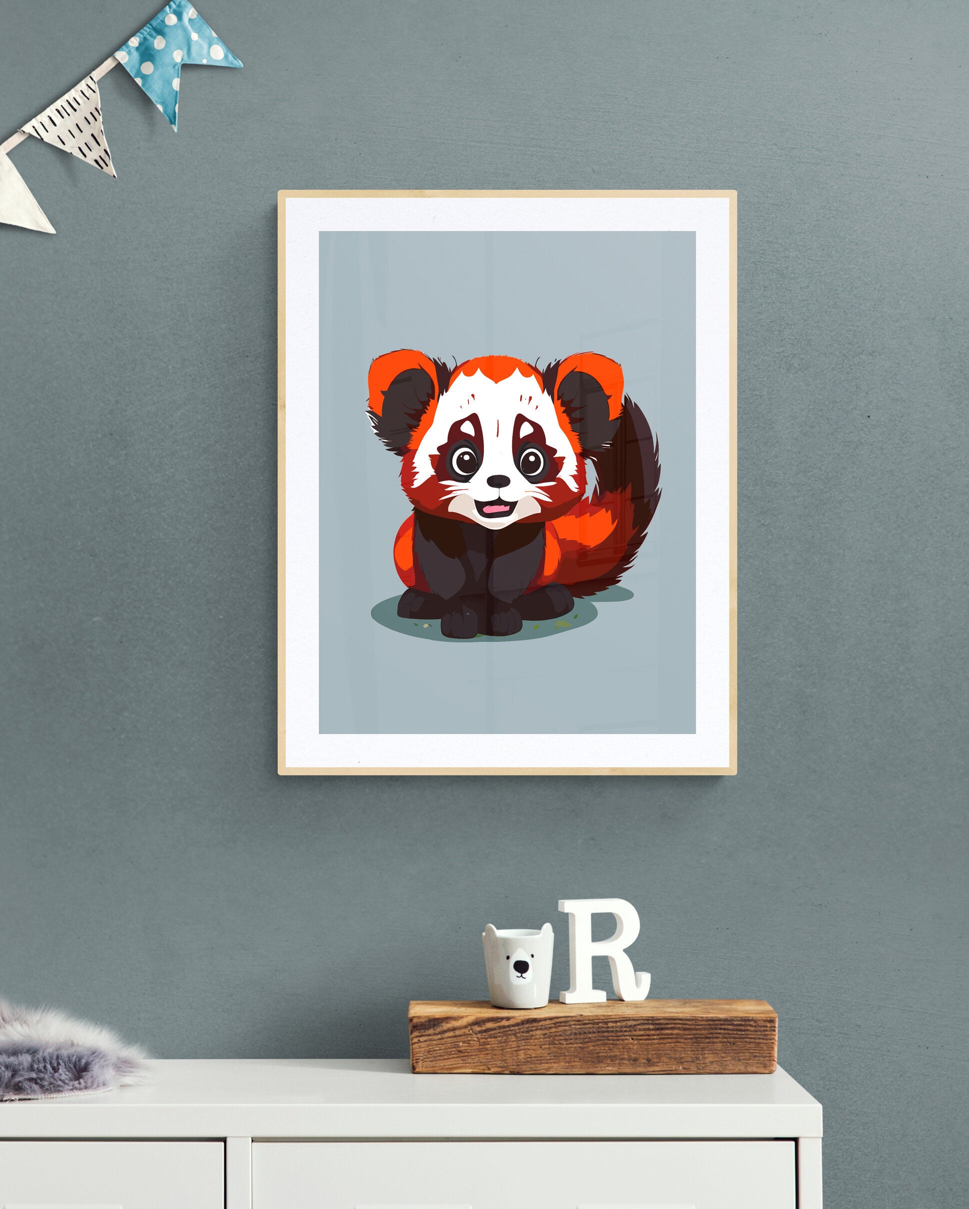 Cute RED PANDA Art Print Download, Print Out Posters - Etsy