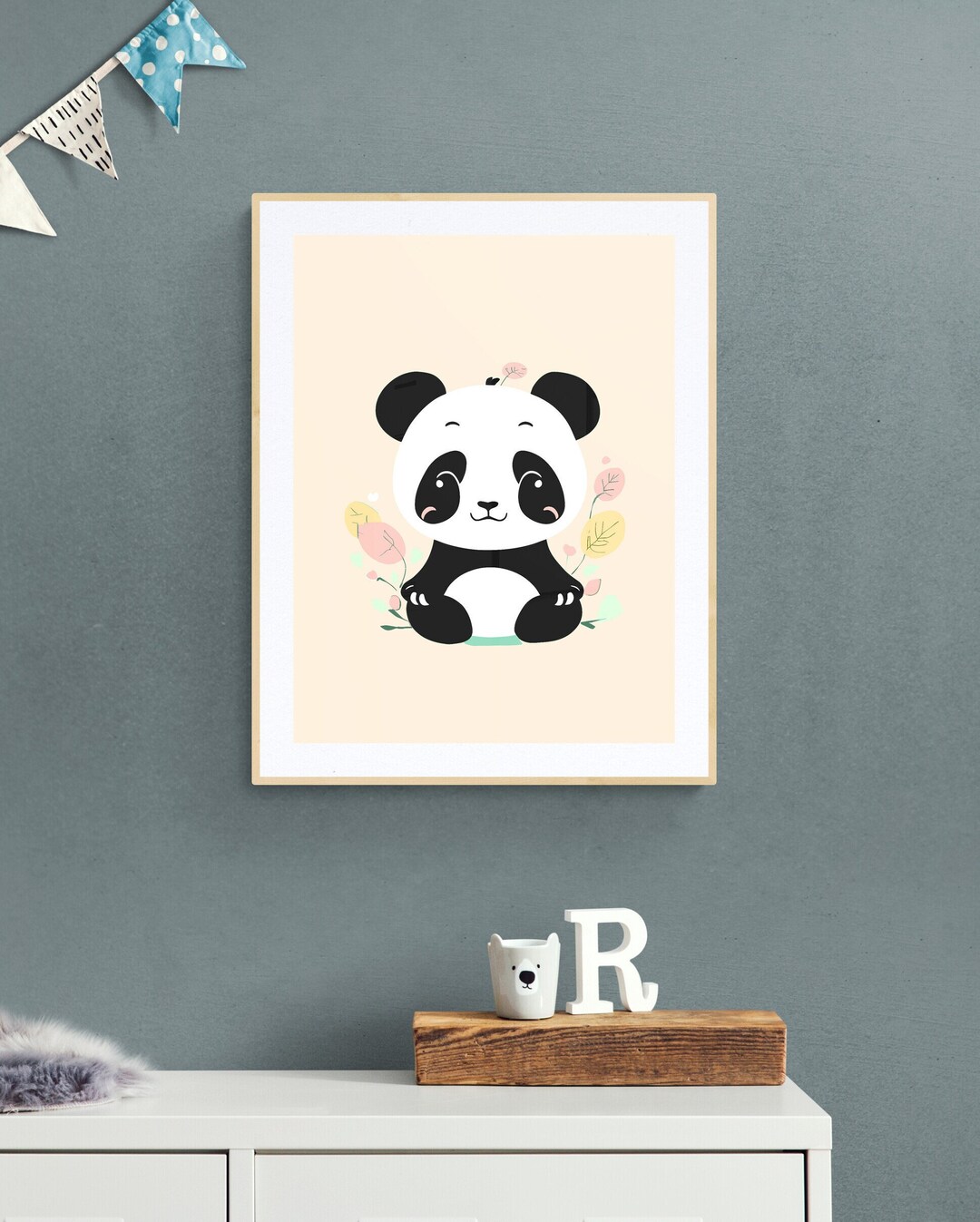 Cute Panda Print, Printable Baby Animal Nursery Wall Art Digital ...
