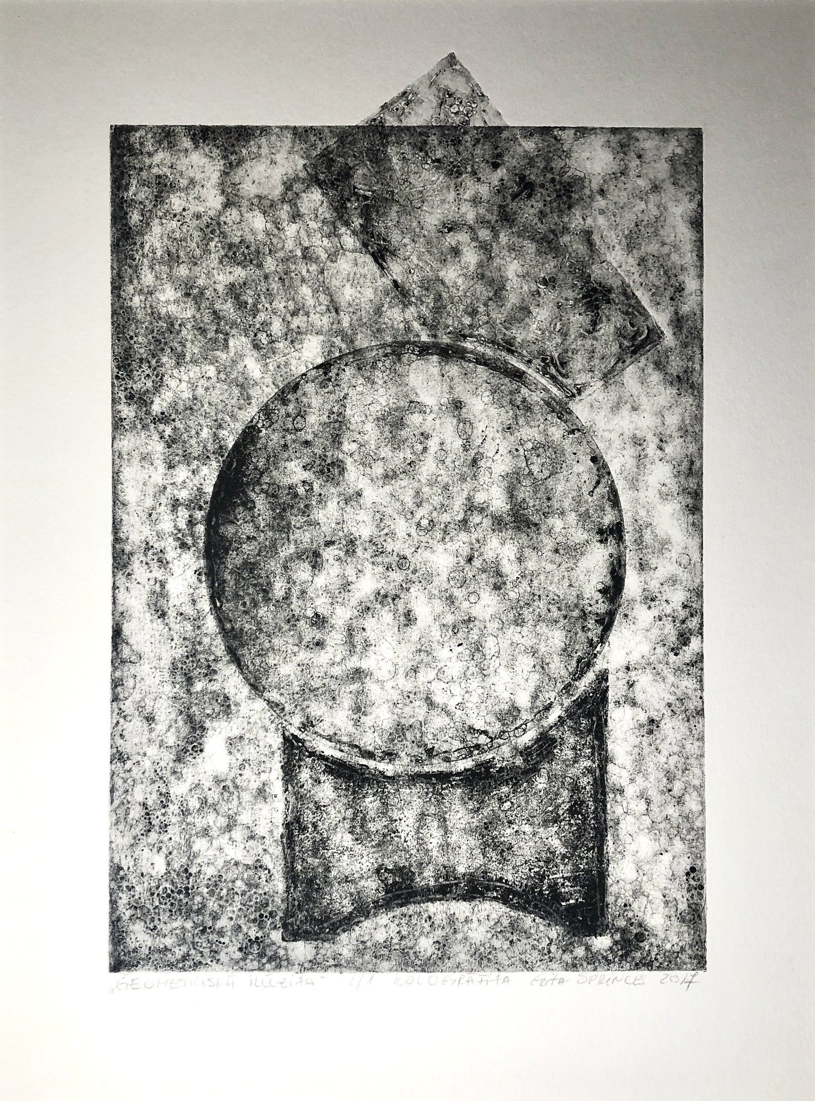 Abstract Moody COLLAGRAPH Original Fine Art PRINT, One of a Kind ...