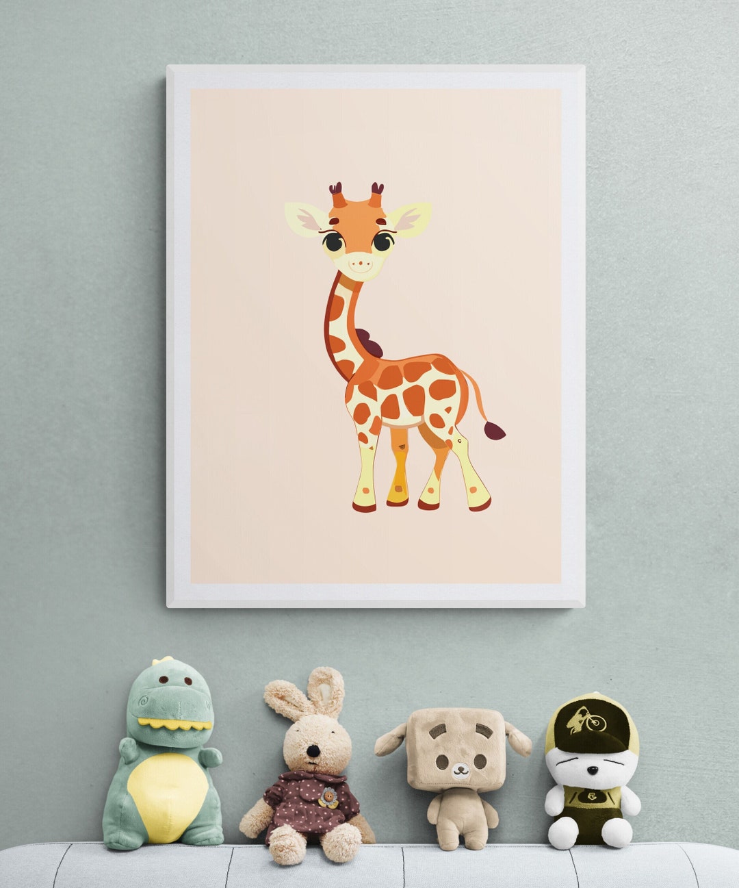 Giraffe Baby Animal Print, Baby Wall Art, Safari Nursery Art Print ...