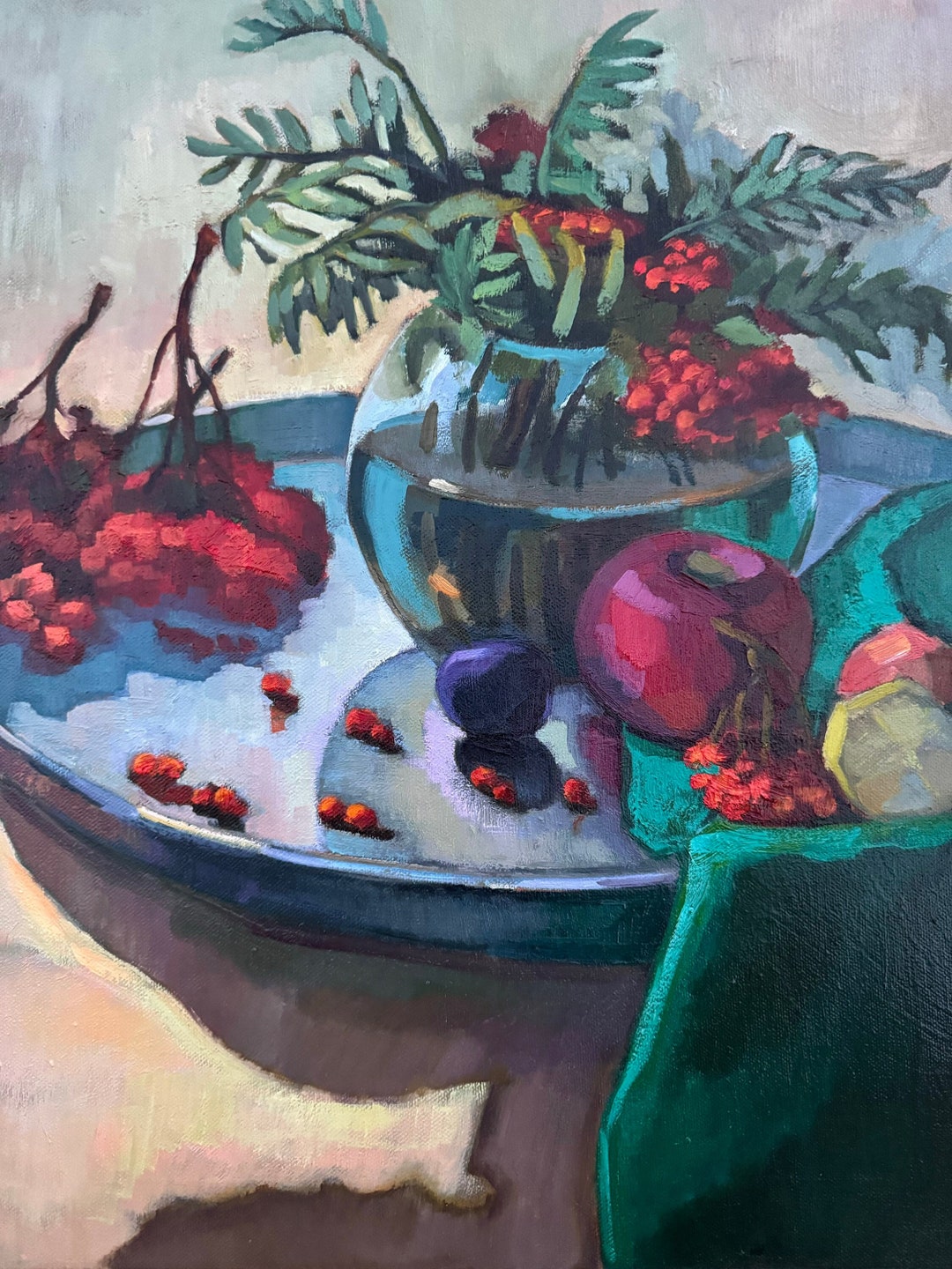 Original Still Life Oil Painting - Vibrant One of a Kind Artwork on ...