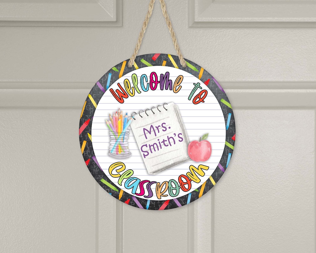 Custom Classroom Sign, Personalized Teacher Door Sign, Classroom Decor ...