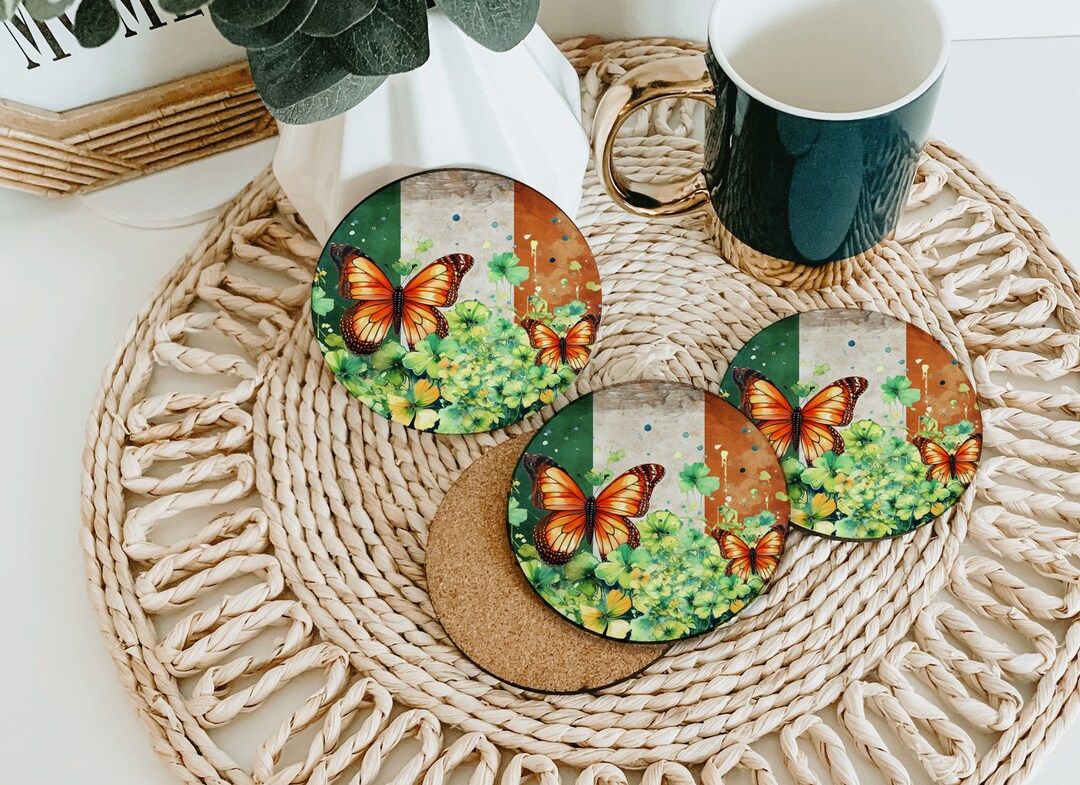 Irish Coasters, St Patricks Coasters, Butterfly Coasters, Irish Coaster ...