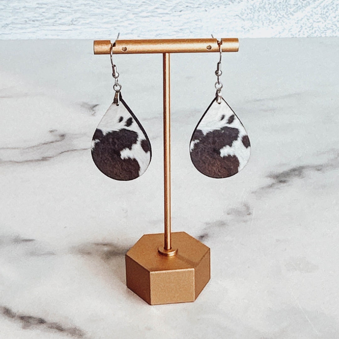 Cowhide Earrings, Cow Earrings, Cute Cow Earrings, Cow Lover Earrings ...