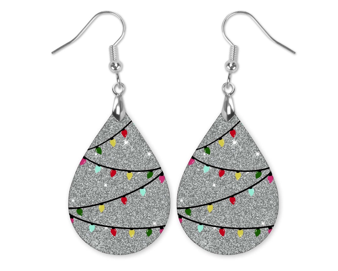 Christmas Lights Earrings, Christmas Earrings, Christmas Dangle ...