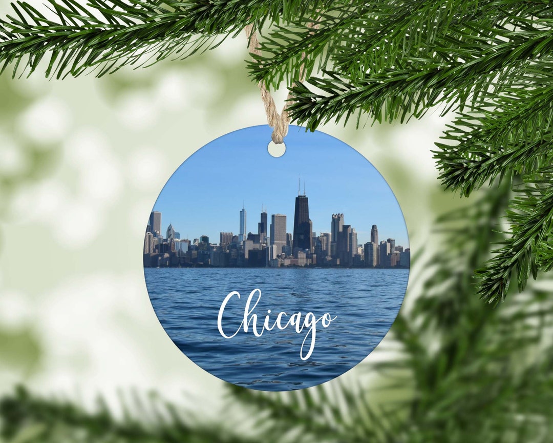 Chicago Skyline Christmas Ornament, Chicago Ornament, Chicago Gift Idea ...