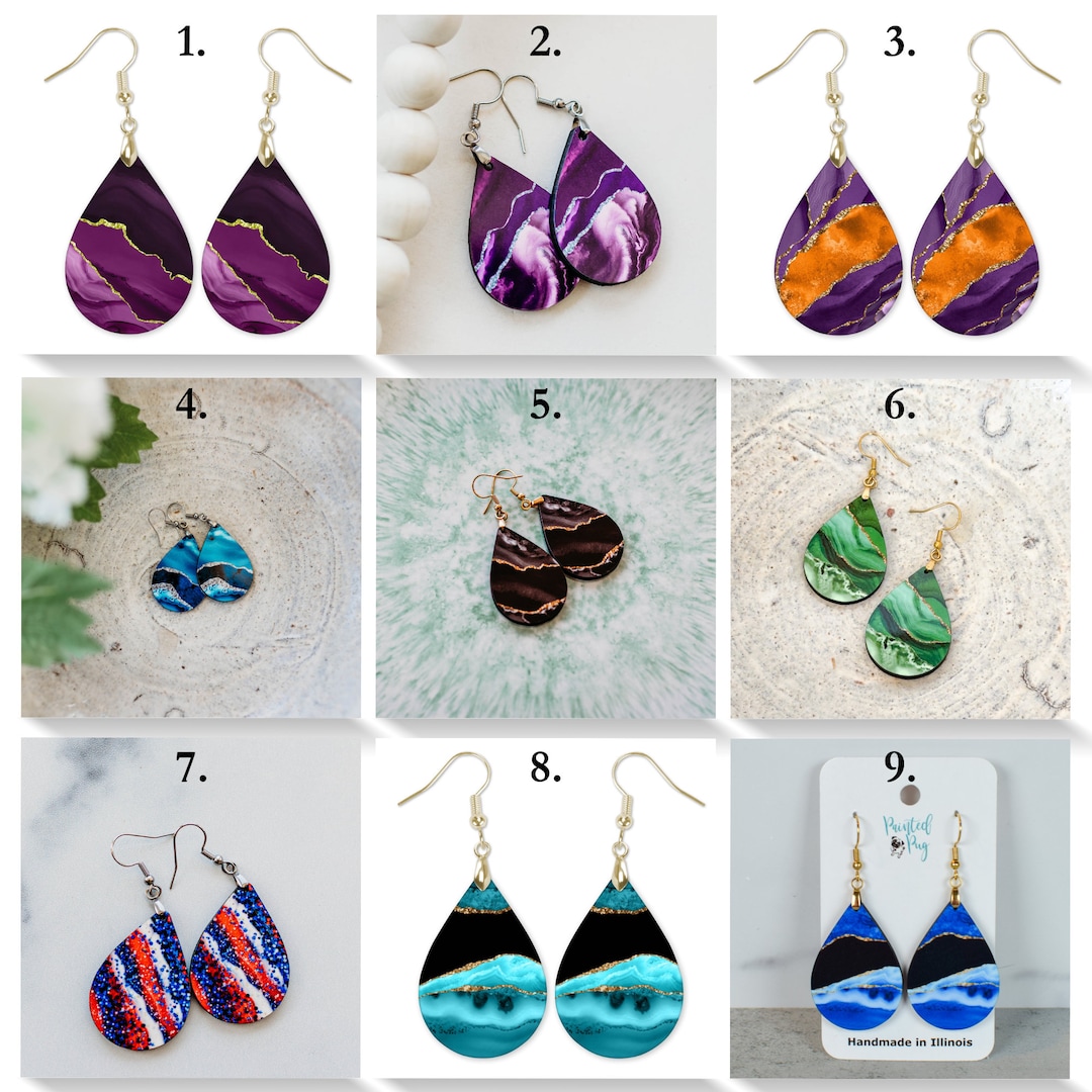 Summer Earrings, Earring Gift Set, Bulk Earrings Set of 9, Dangle ...