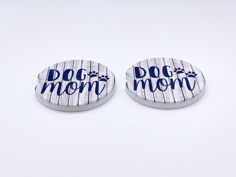 Dog Mom Car Coasters, Rescue Mom Car Coasters, Sandstone or Neoprene ...