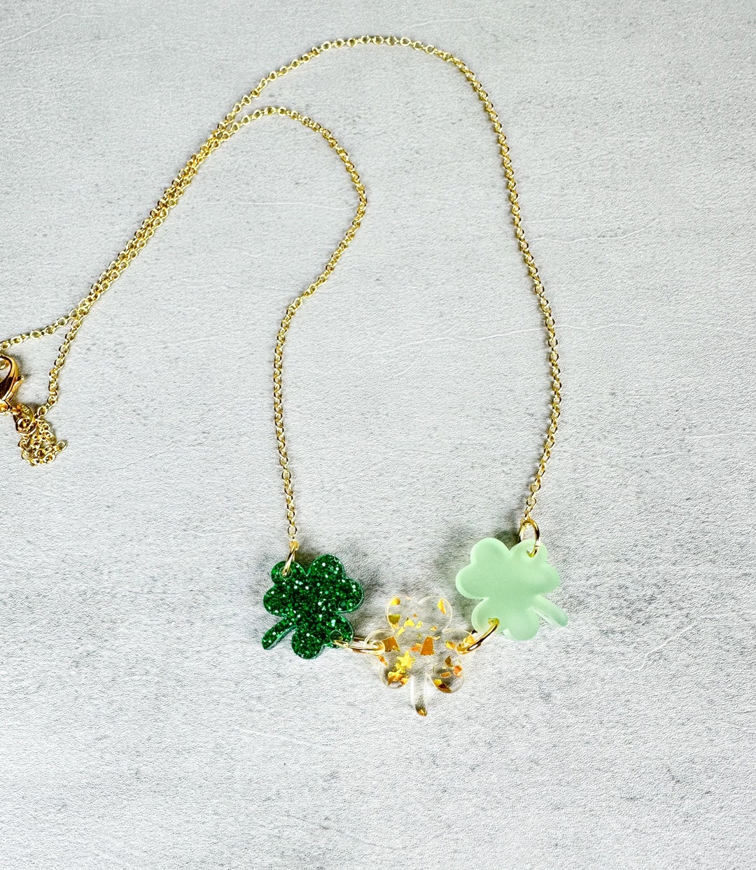 St Patrick's Day Necklace, Shamrock Necklace, St Patricks Day Necklace ...