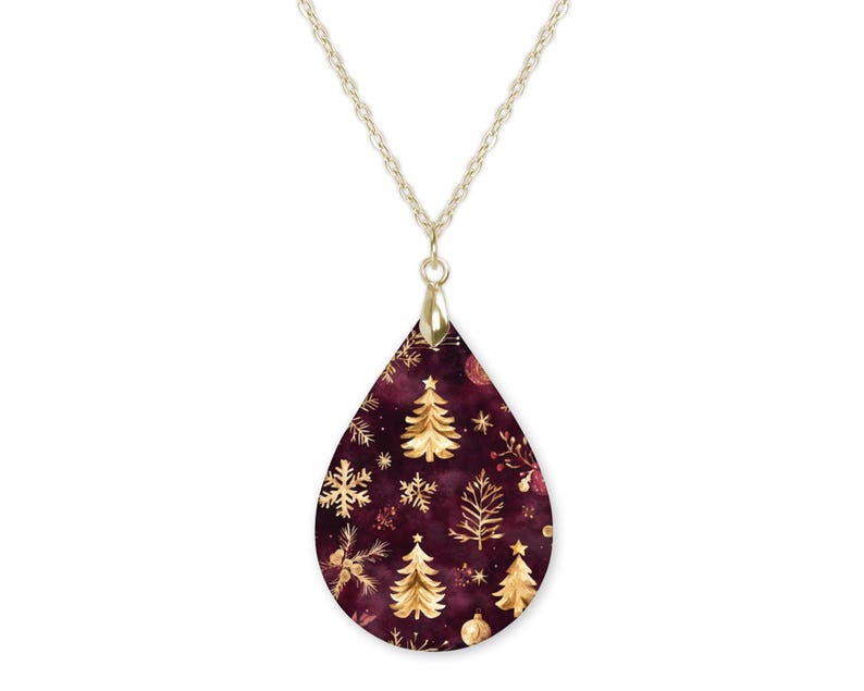 Christmas Necklace, Christmas Jewelry for Her, Christmas Necklace Gift ...