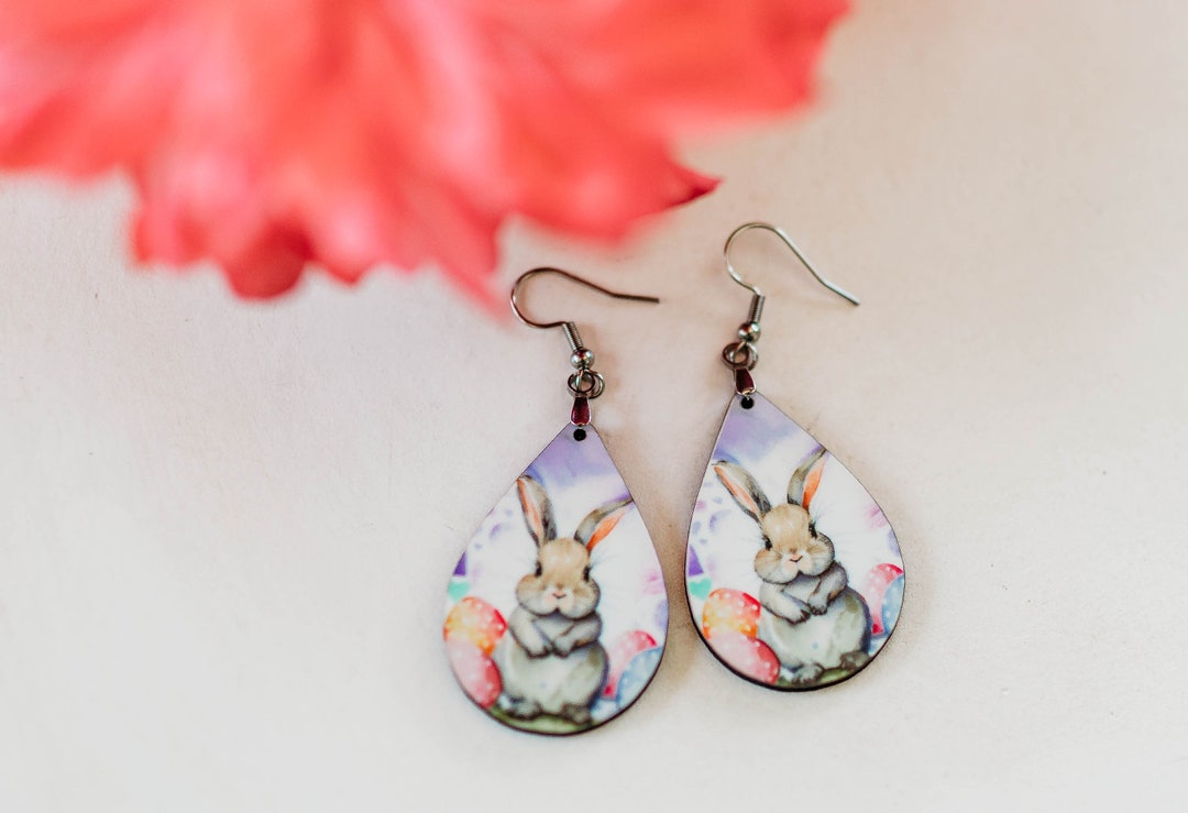 Easter Earrings Dangle , Easter Bunny Earrings, Easter Earrings for ...