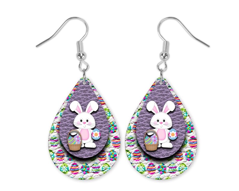 Easter Earrings Easter Bunny Earrings Easter Dangle - Etsy