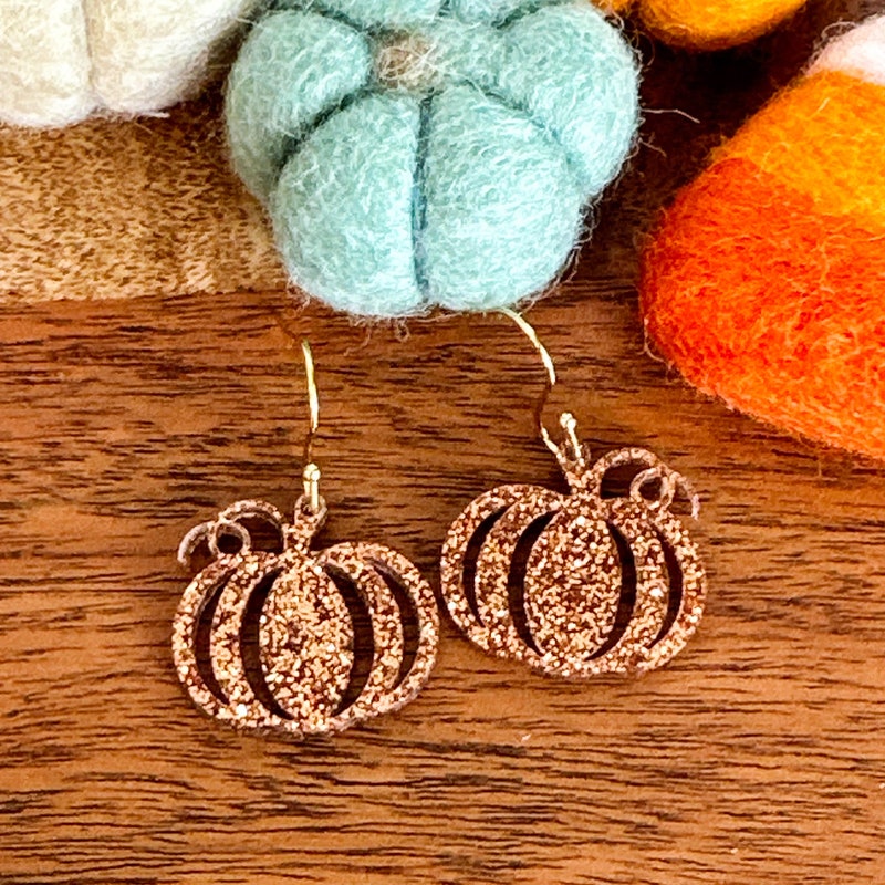 Pumpkin Earrings - Etsy
