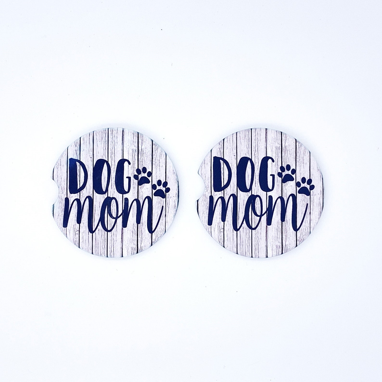 Dog Mom Car Coasters, Rescue Mom Car Coasters, Sandstone or Neoprene ...