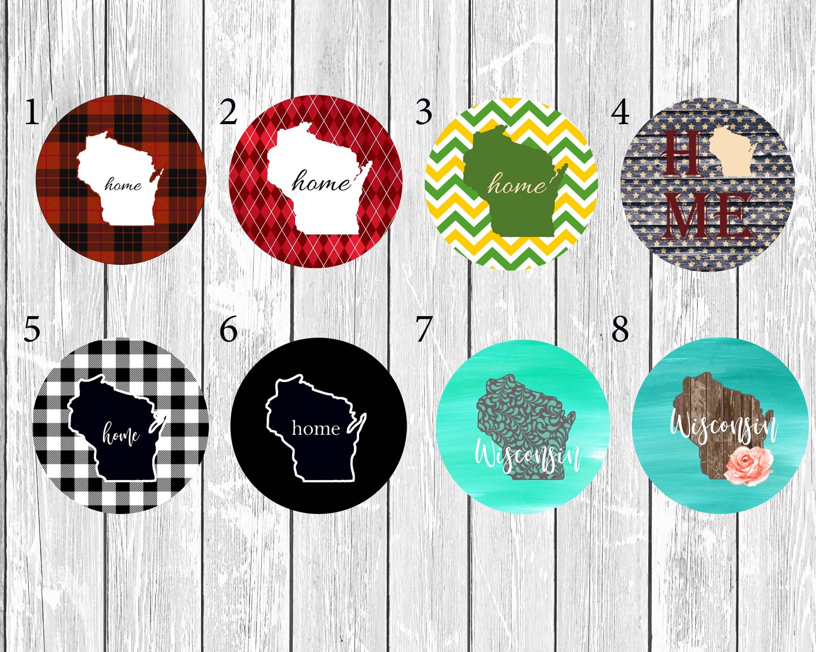 Wisconsin Coasters Personalized Wisconsin Coaster Set | Etsy