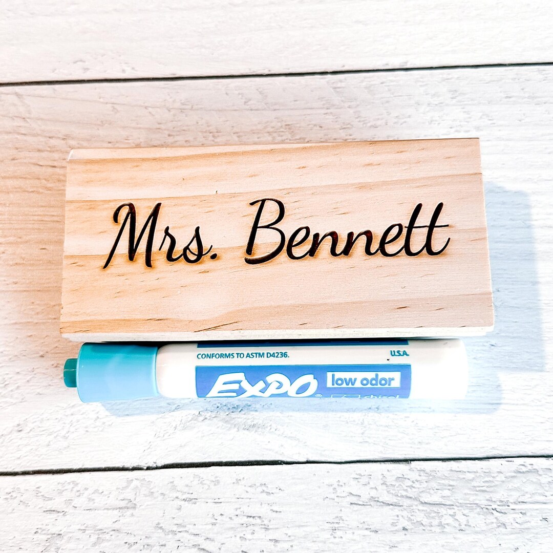 Personalized White Board Eraser With Dry Erase Marker, Teacher ...