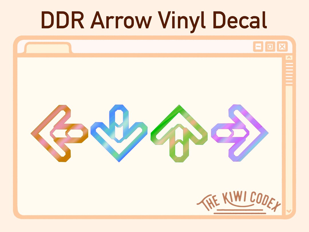 DDR Arrow Holographic Vinyl Decal Sticker - Etsy