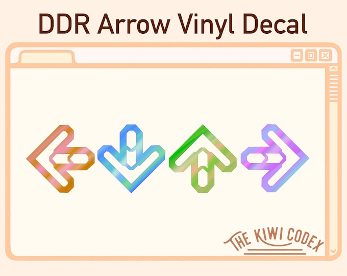 DDR Arrow Holographic Vinyl Decal Sticker - Etsy