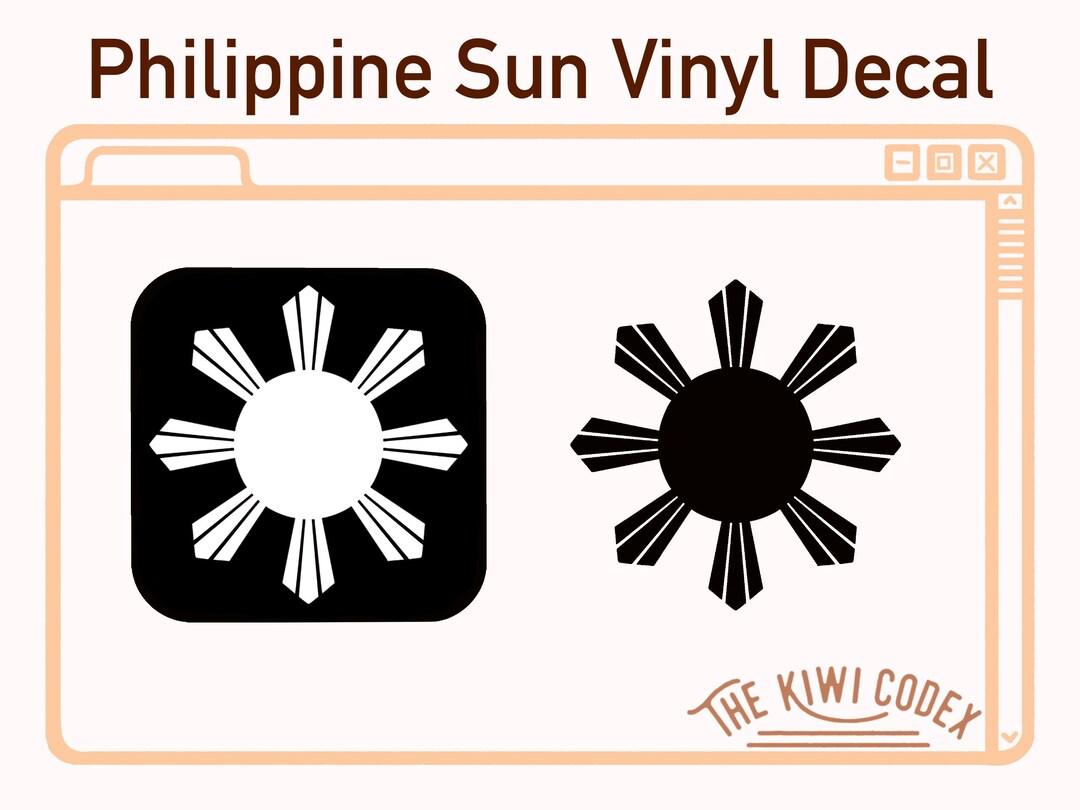 Philippine Sun Vinyl Decal - Etsy