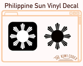 Philippine Half Sun of the Filipino Flag Decal Vinyl Sticker - Etsy